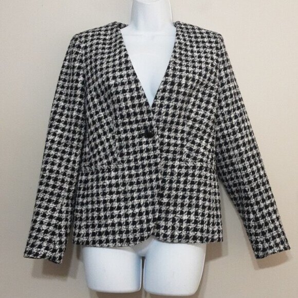 Bar III | Jackets & Coats | Bar Iii Blazer Jacket Women 6 Tweed One ...